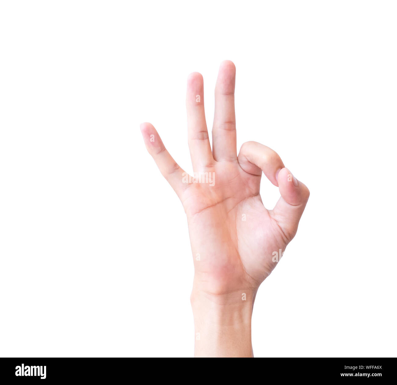 Hand up ok sign hi-res stock photography and images - Alamy