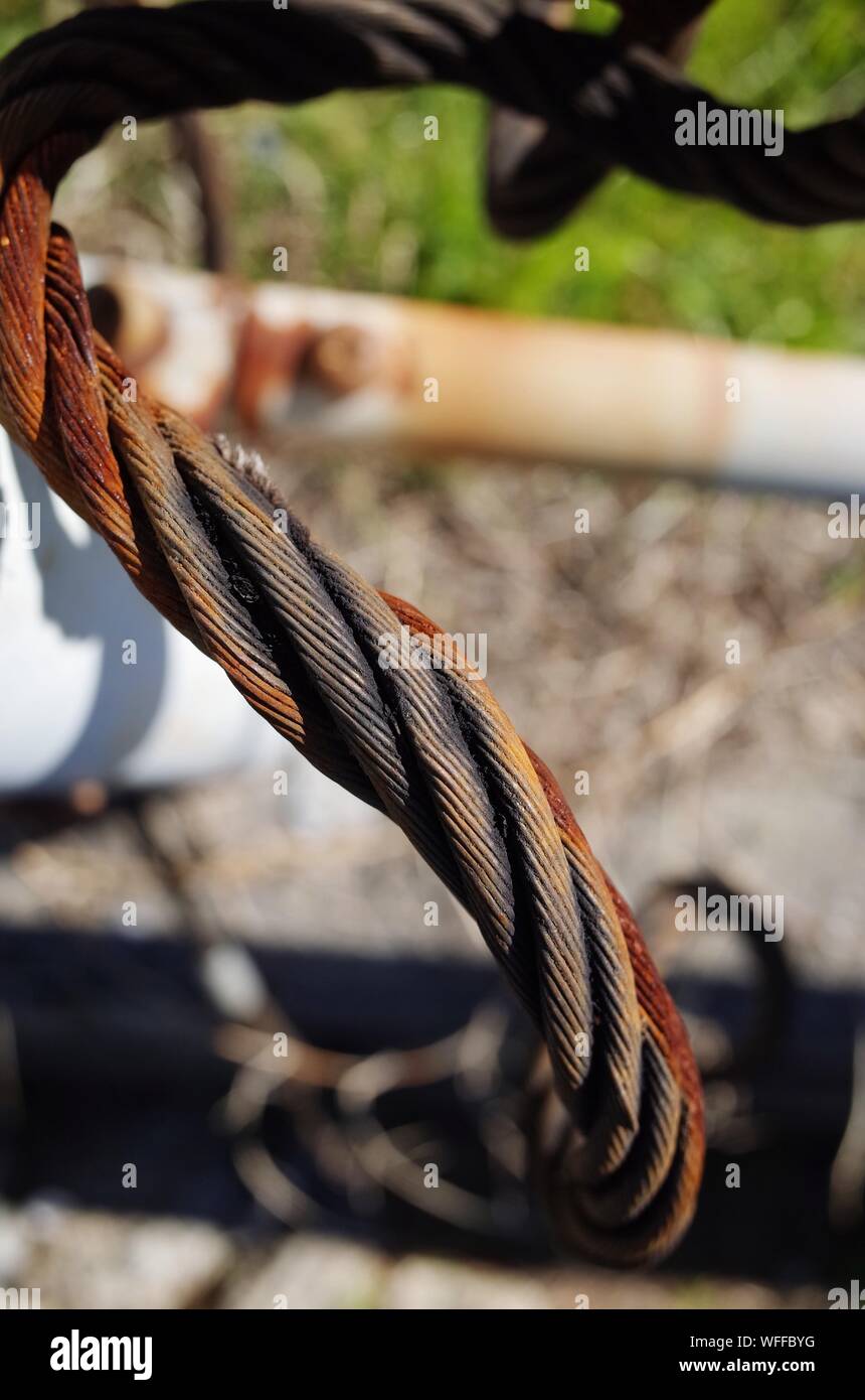 Old Steel Cable Stock Photo - Alamy