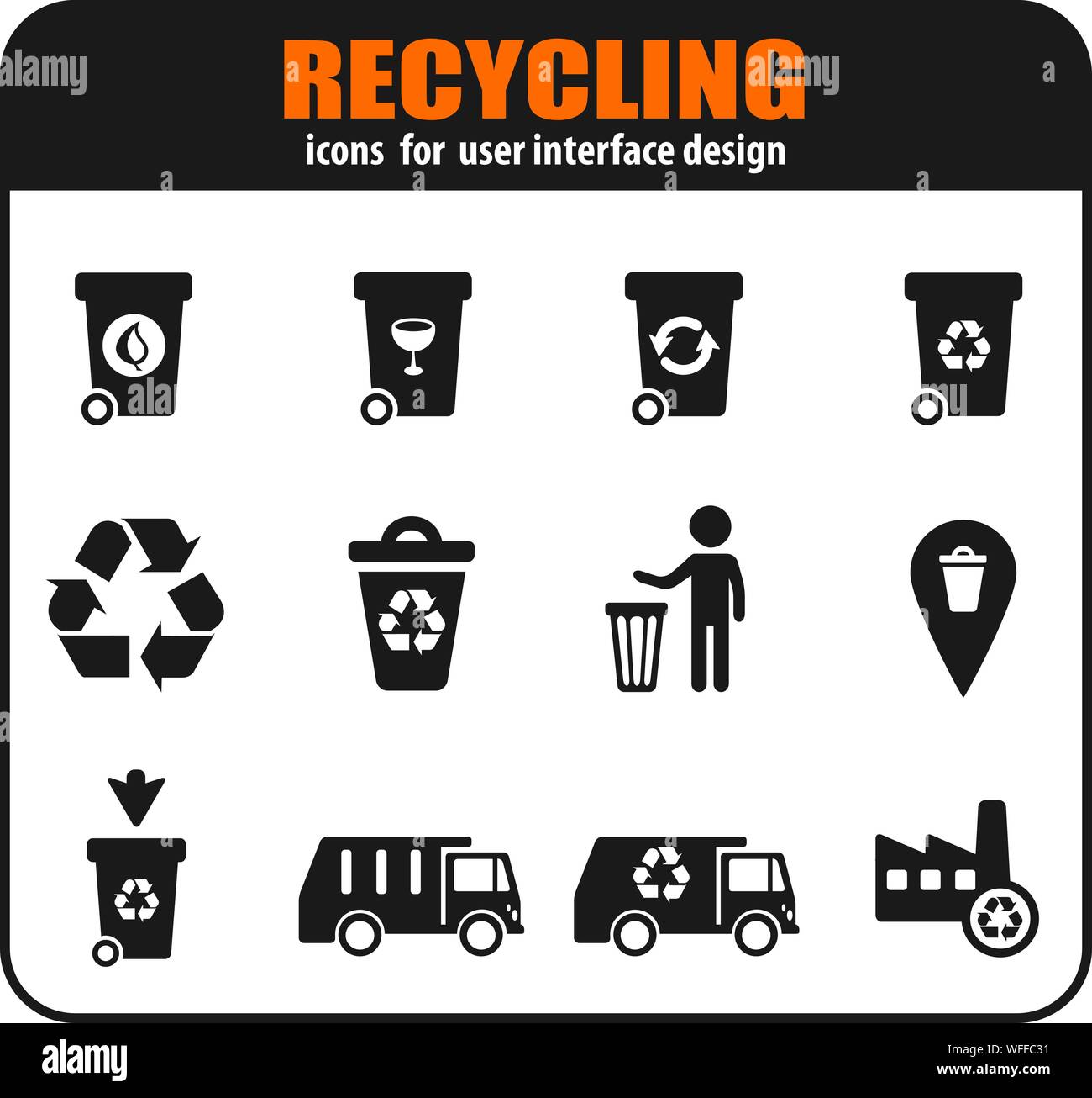 recycling icon set Stock Vector Image & Art - Alamy