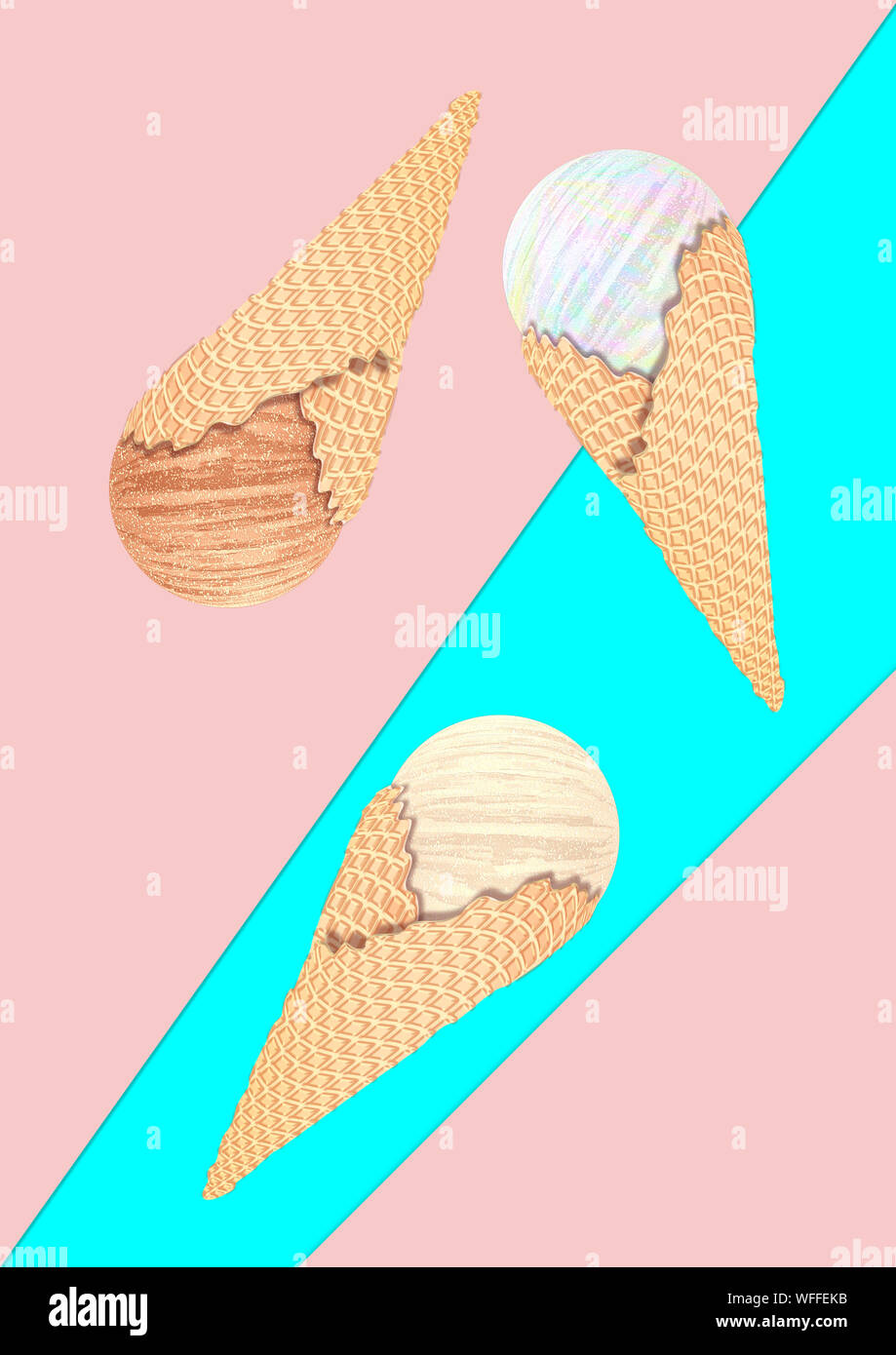Stylized icecream hi-res stock photography and images - Alamy