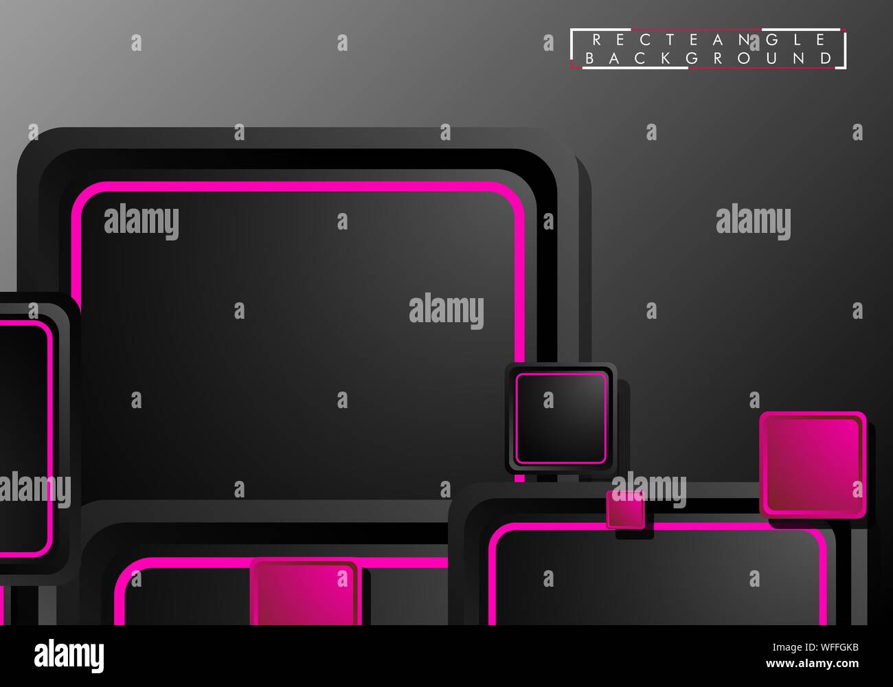 Black and pink neon squares abstract hi-tech background. Vector ...