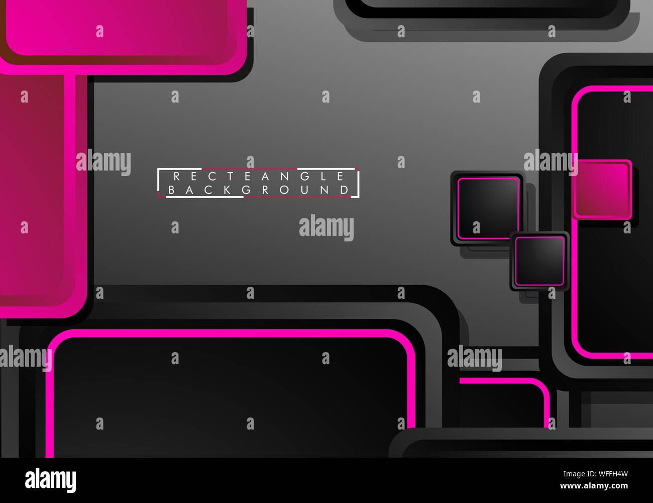 Black and pink neon squares abstract hi-tech background. Vector ...