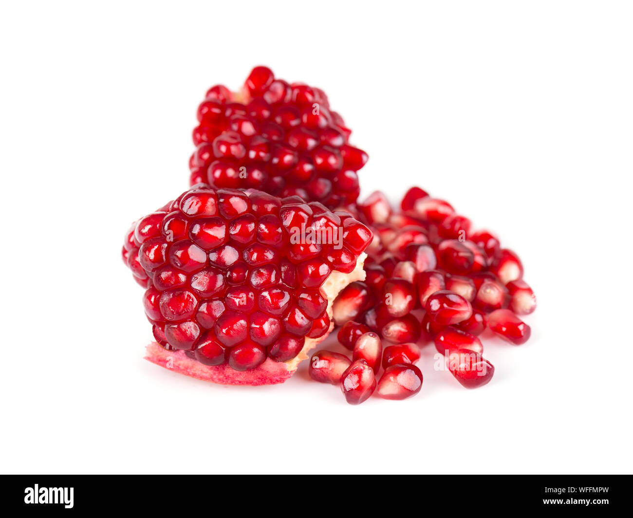 Pomegranate isolated on white background. Macro Stock Photo - Alamy