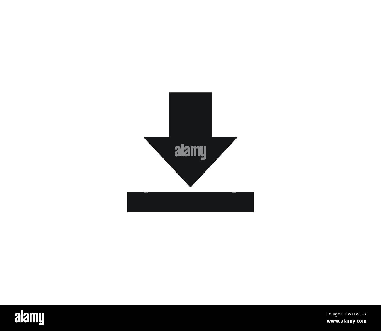 Downloading arrow symbol Stock Vector Images - Alamy