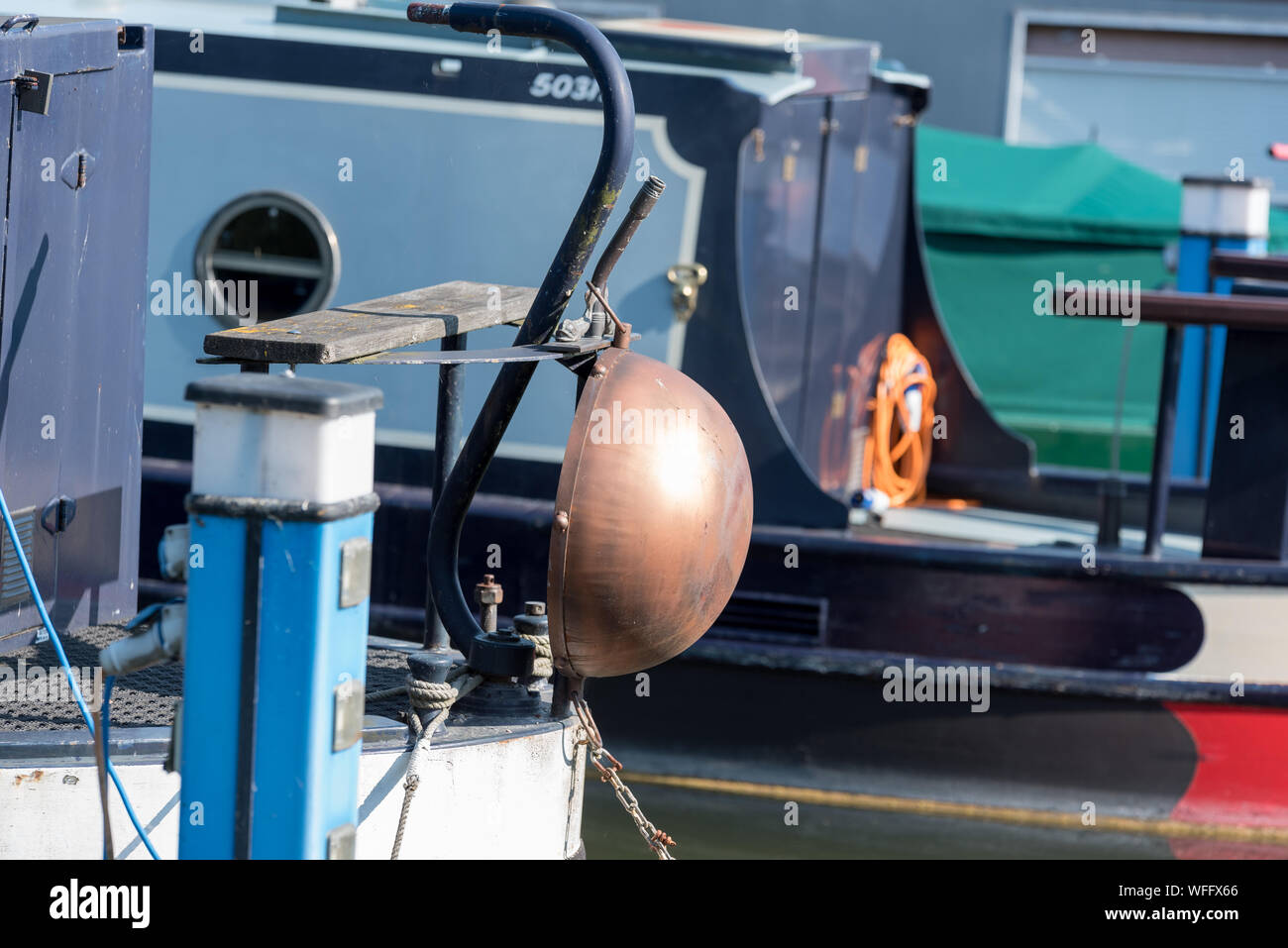 canal boat on british water holiday Stock Photo - Alamy