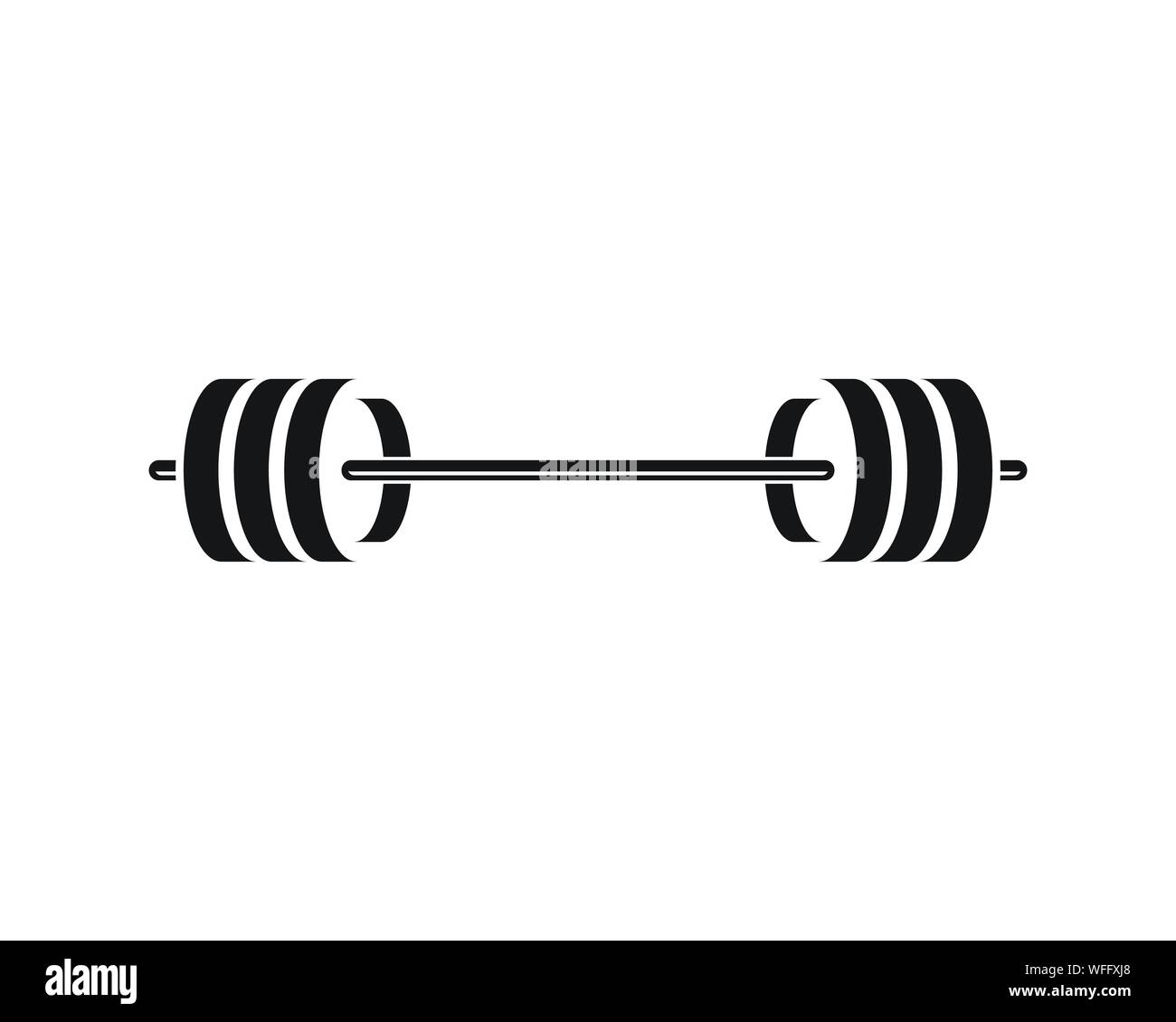 Barbel, Dumbbell Gym Icon Logo Template gym Badge, Fitness Logo Design Stock Vector Image & Art ...