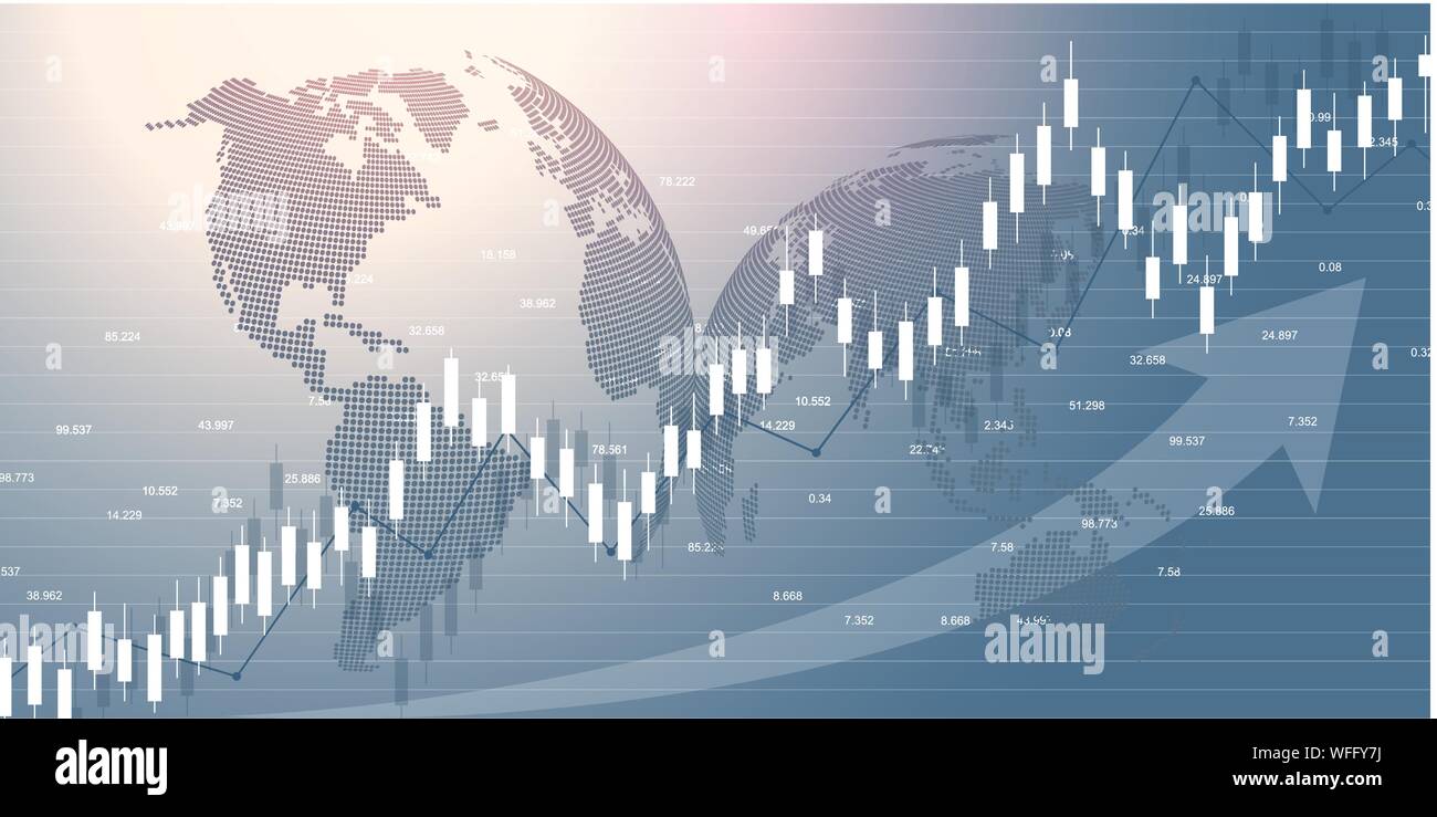 Stock market and exchange. Business Candle stick graph chart of stock ...