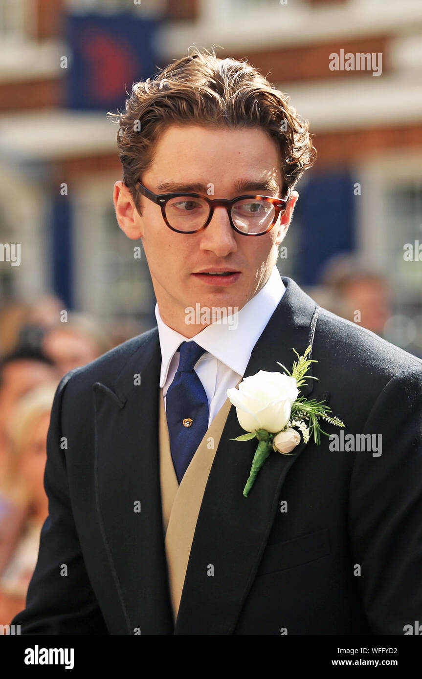 Caspar Jopling arriving at York Minster for his wedding to singer Ellie ...