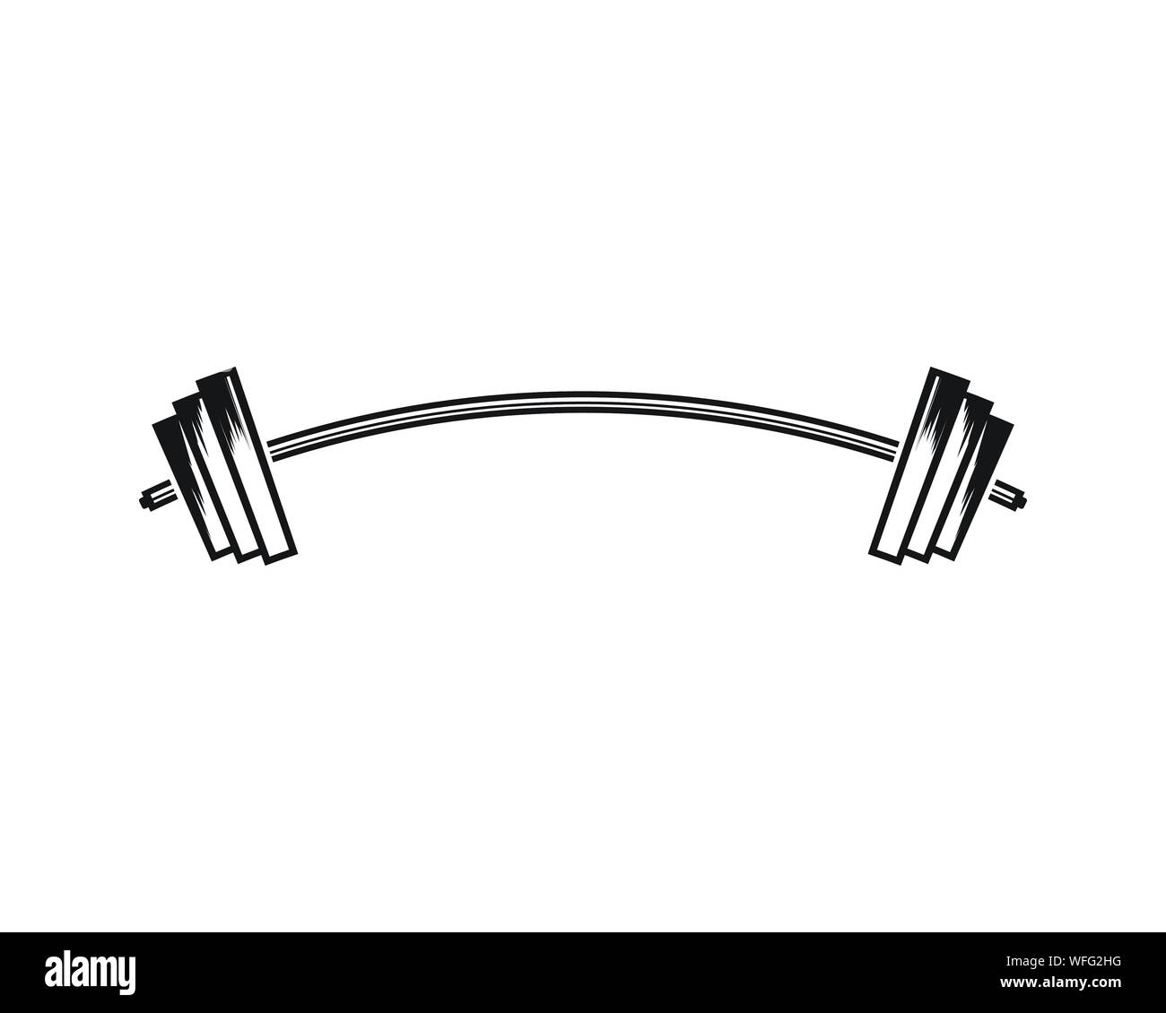 Barbel, Dumbbell Gym Icon Logo Template gym Badge, Fitness Logo Design Stock Vector Image & Art ...