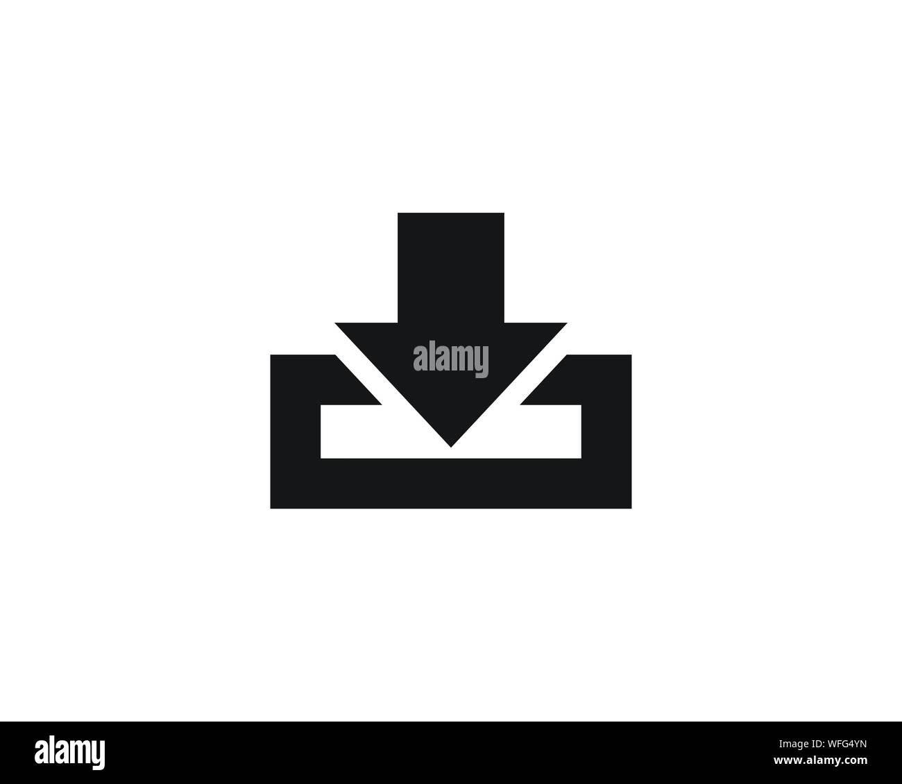 Downloading arrow symbol Stock Vector Images - Alamy