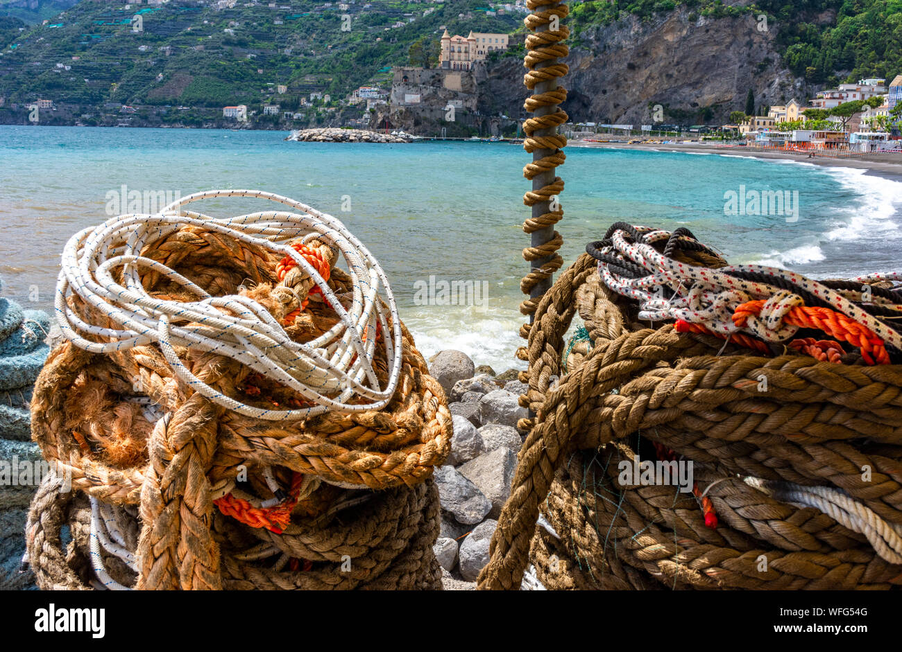 Tools for sea fishing Stock Photo - Alamy