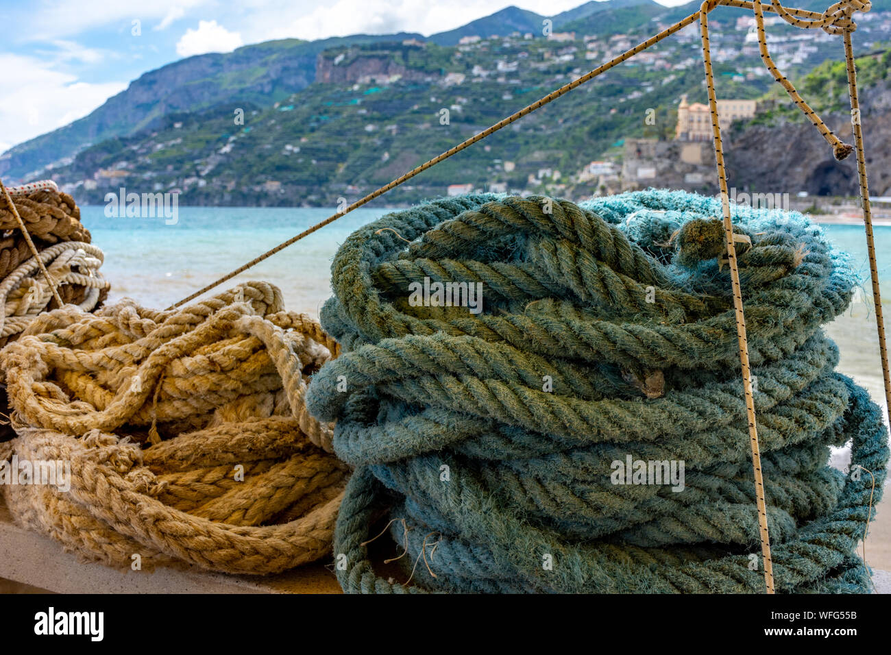 Tools for sea fishing Stock Photo - Alamy