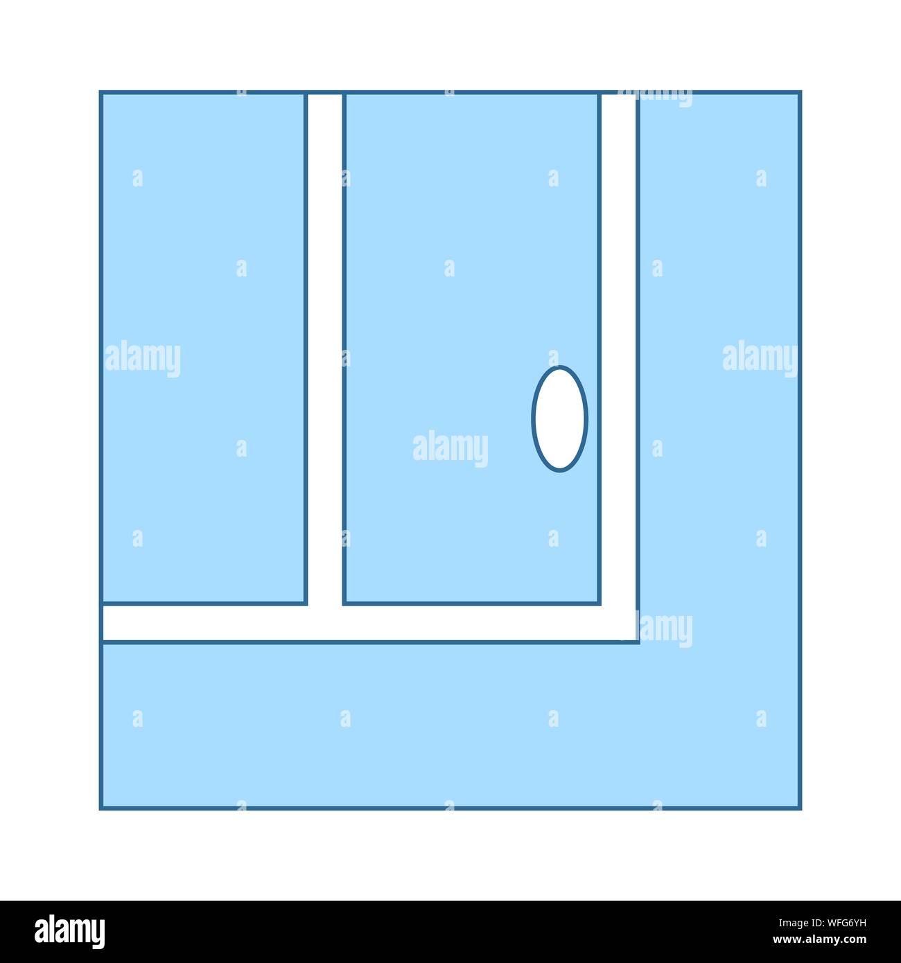 Tennis Replay Ball In Icon. Thin Line With Blue Fill Design. Vector ...