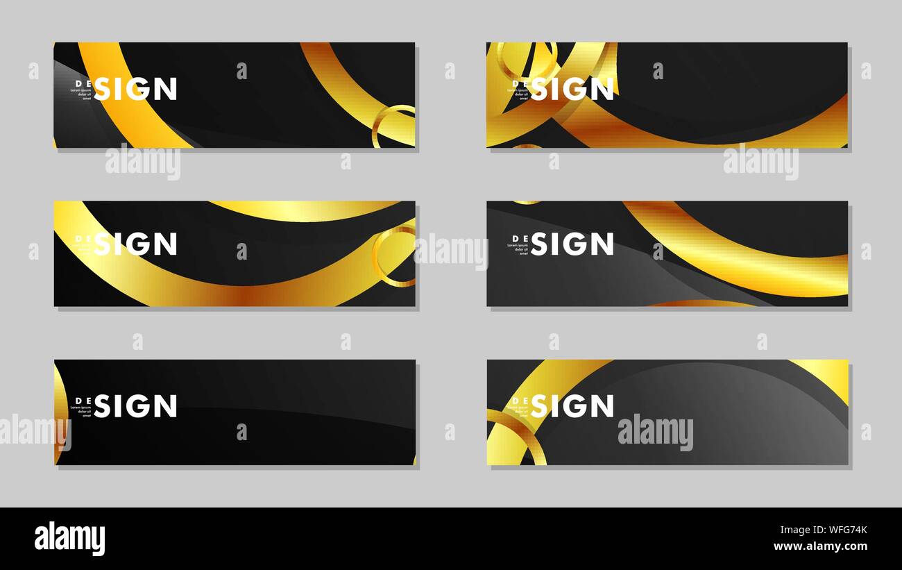 Banners with abstract metal vector backgrounds with luxurious shiny ...