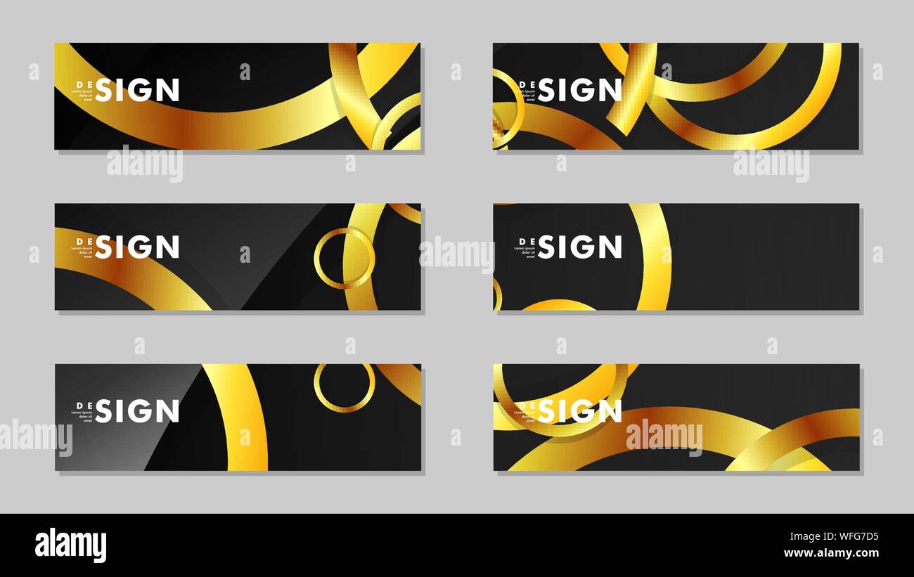 Banners with abstract metal vector backgrounds with luxurious shiny ...