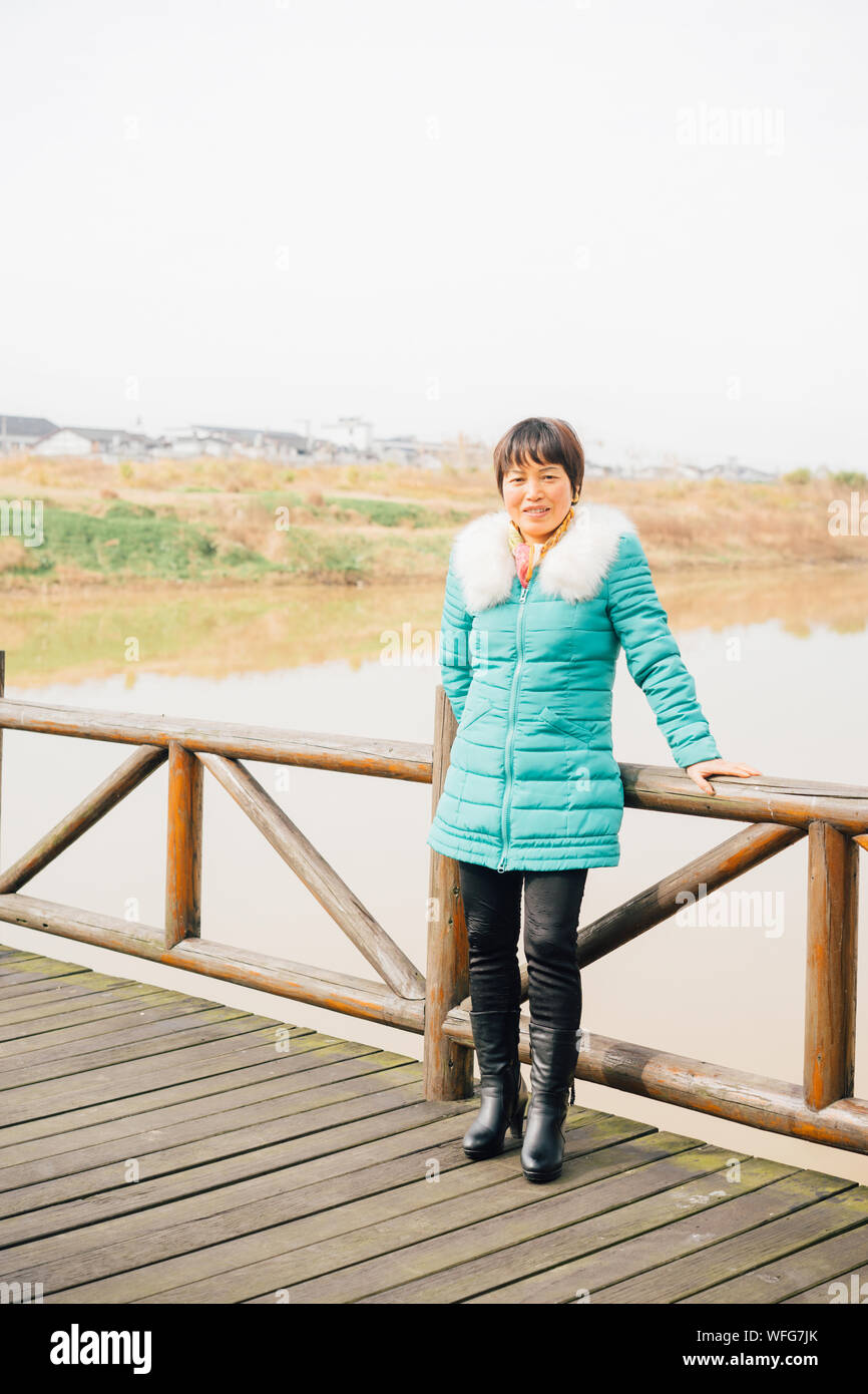 Leaning Over Railing High Resolution Stock Photography and Images - Alamy