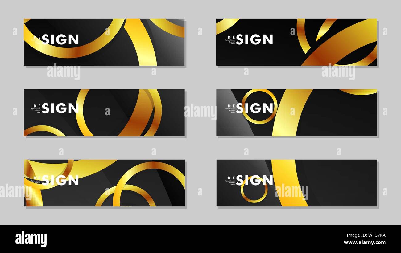 Banners with abstract metal vector backgrounds with luxurious shiny ...