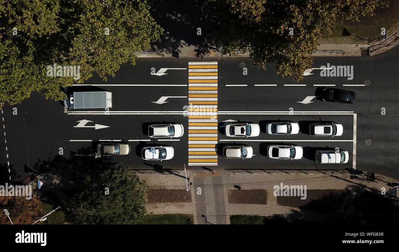 City roads from above in august Stock Photo - Alamy
