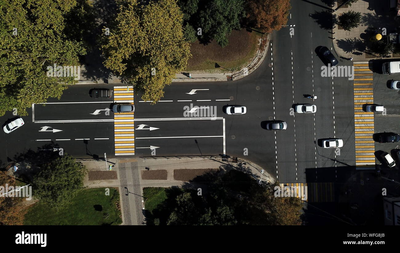 City roads from above in august Stock Photo - Alamy