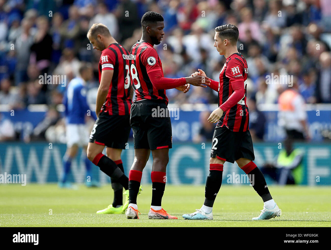 Bournemouth's Harry Wilson (right) with Bournemouth's Jefferson Lerma ...