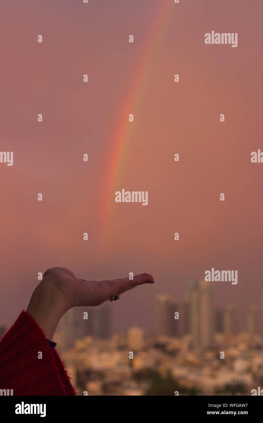 Hand rainbow hi-res stock photography and images - Alamy