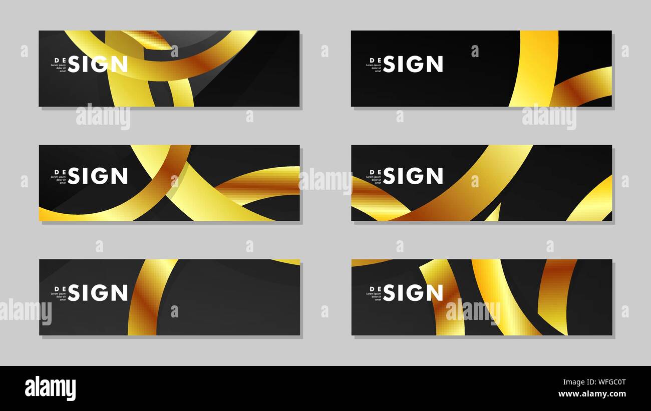 Banners with abstract metal vector backgrounds with luxurious shiny ...