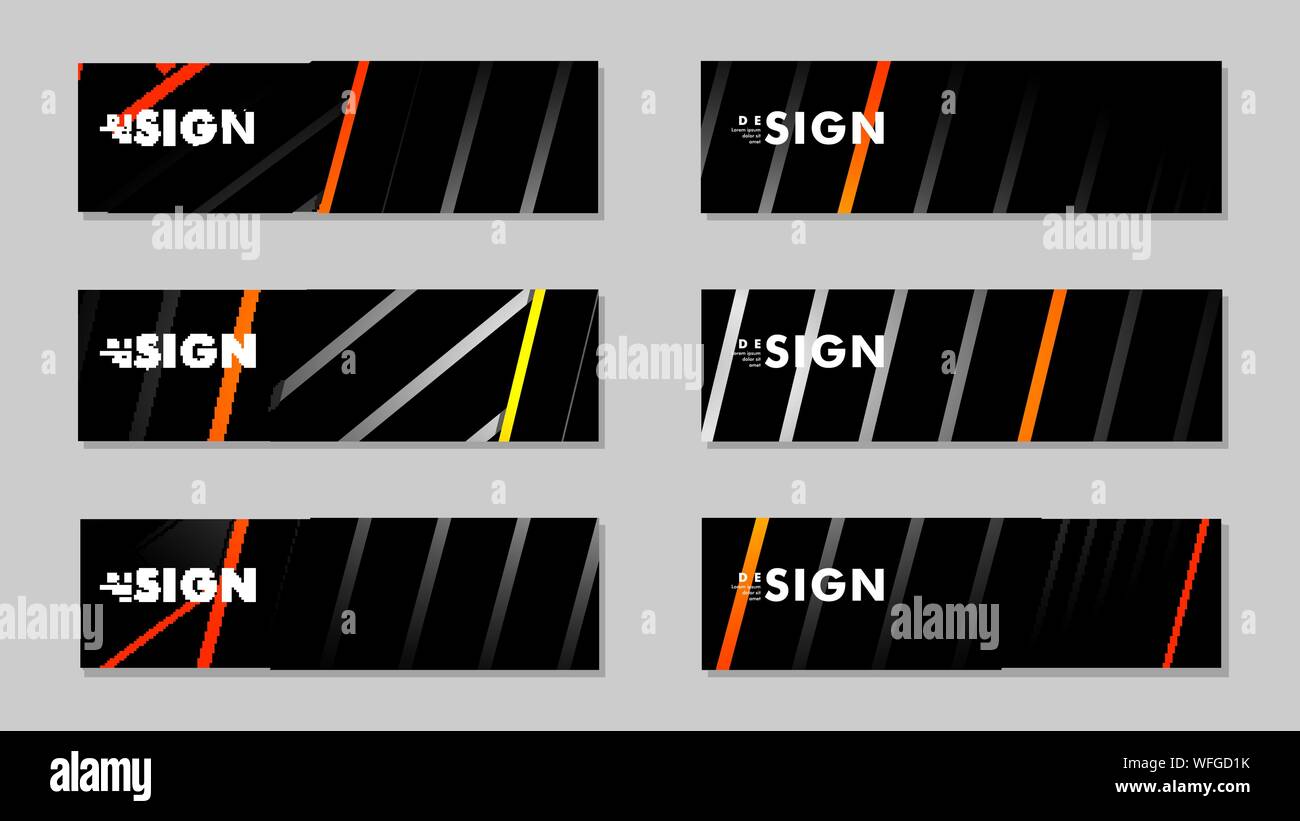 A set of modern vector banners with a line background Stock Vector ...