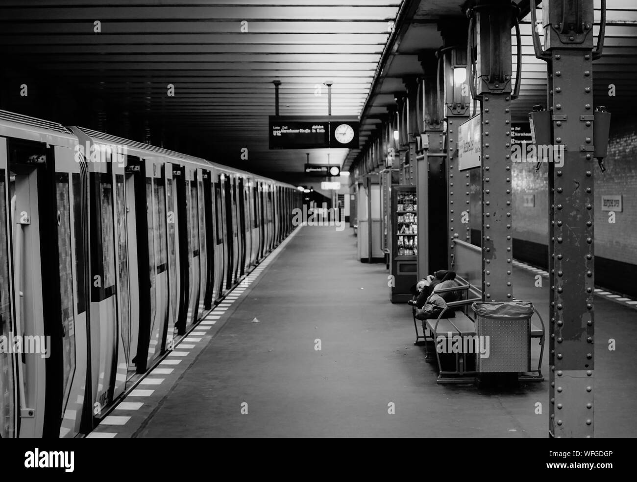 Sleeping in the subway hi-res stock photography and images - Alamy