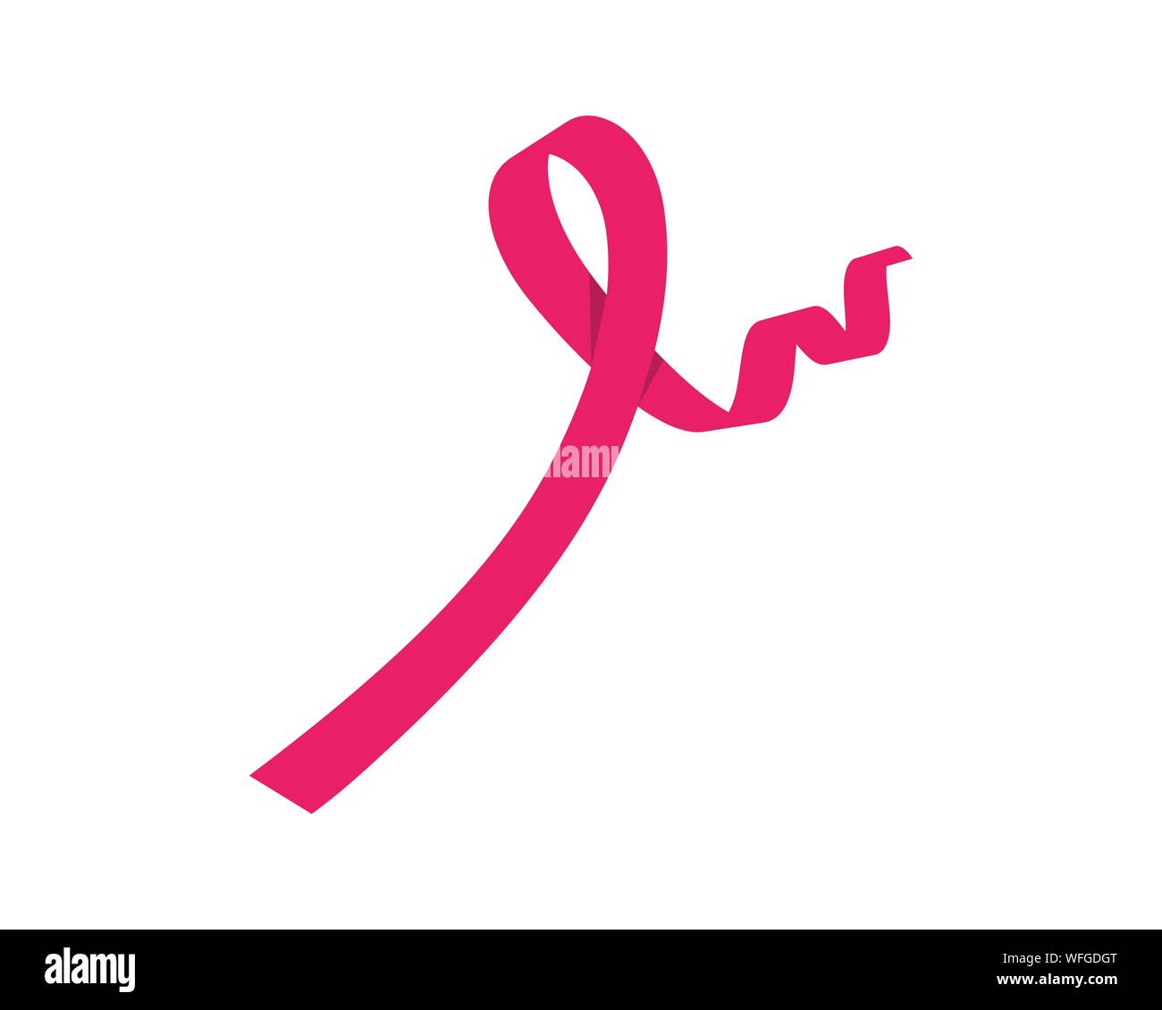 Curled red silk ribbon Stock Vector Images - Alamy