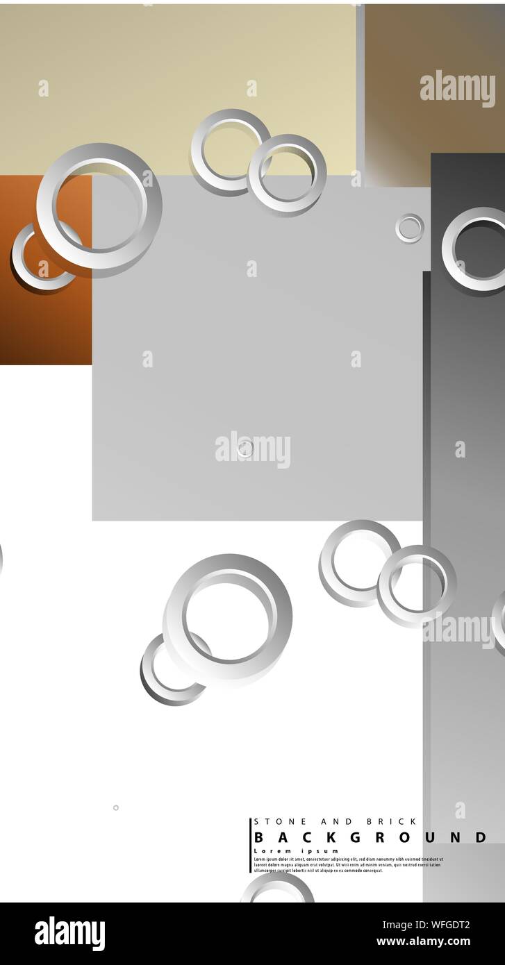 Ring abstract rectangular background with drop shadow. Vector ...