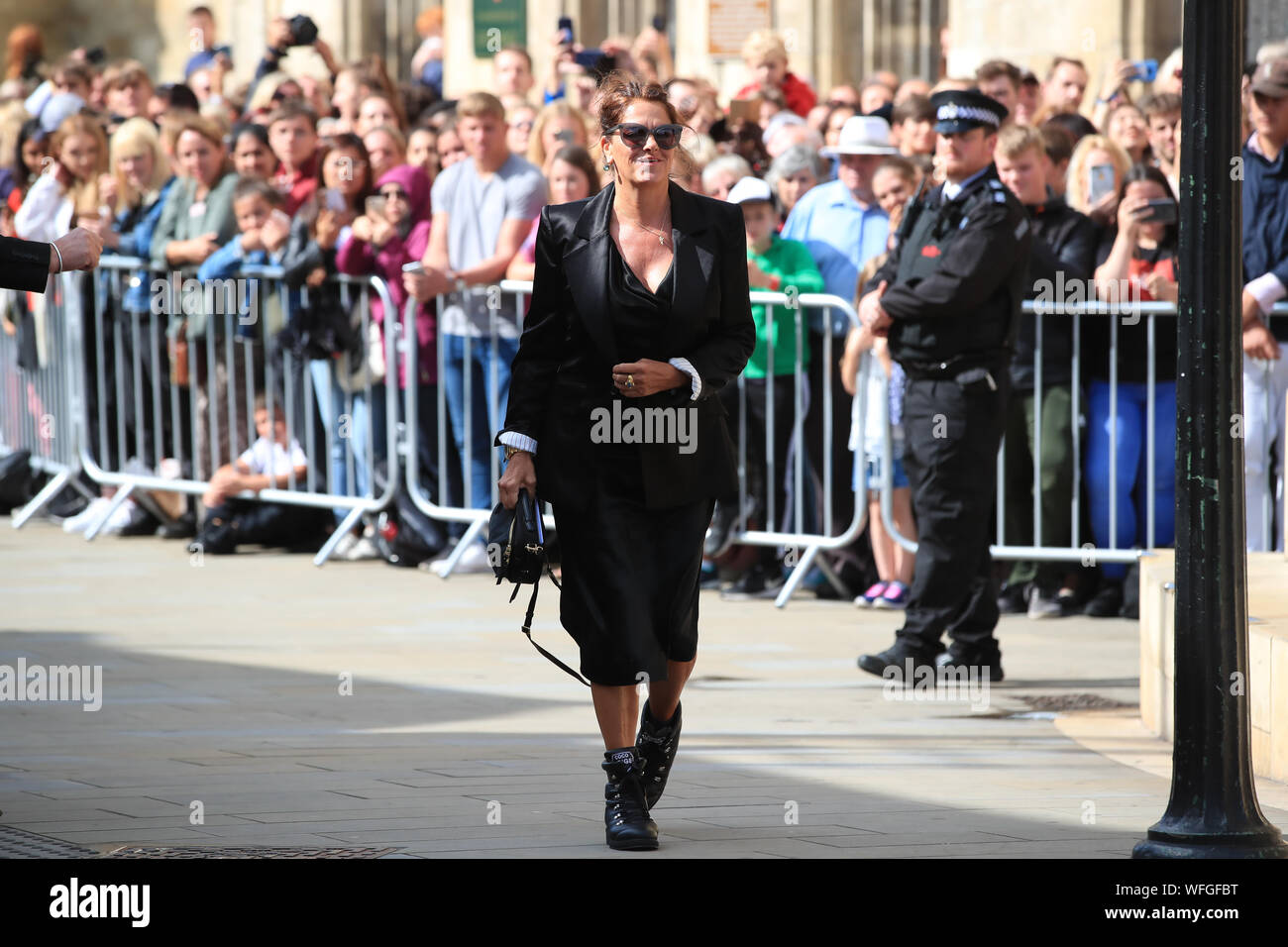 Tracey Emin arriving at York Minster for the wedding of singer Ellie ...