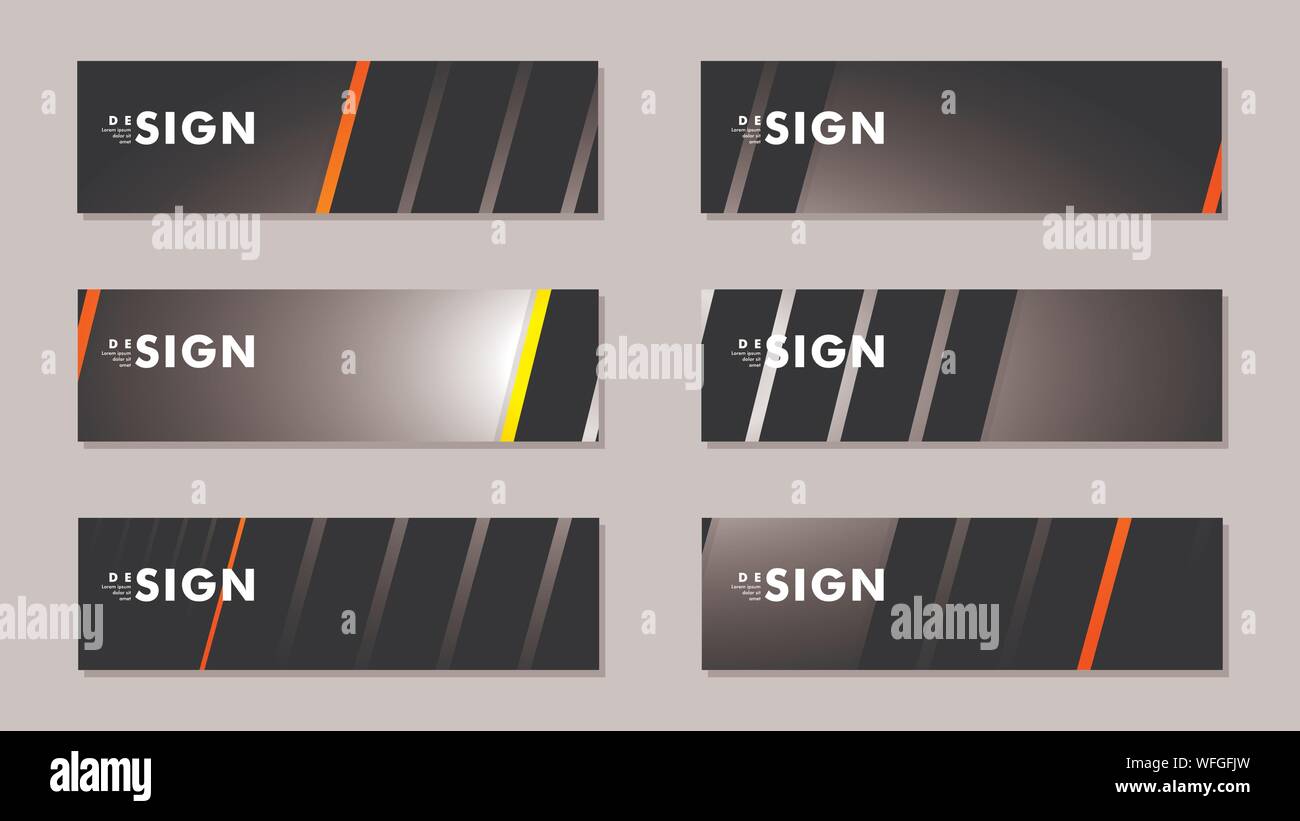 A set of modern vector banners with a line background Stock Vector ...