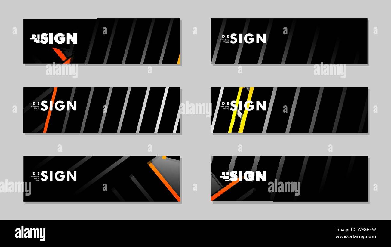 A set of modern vector banners with a line background Stock Vector ...