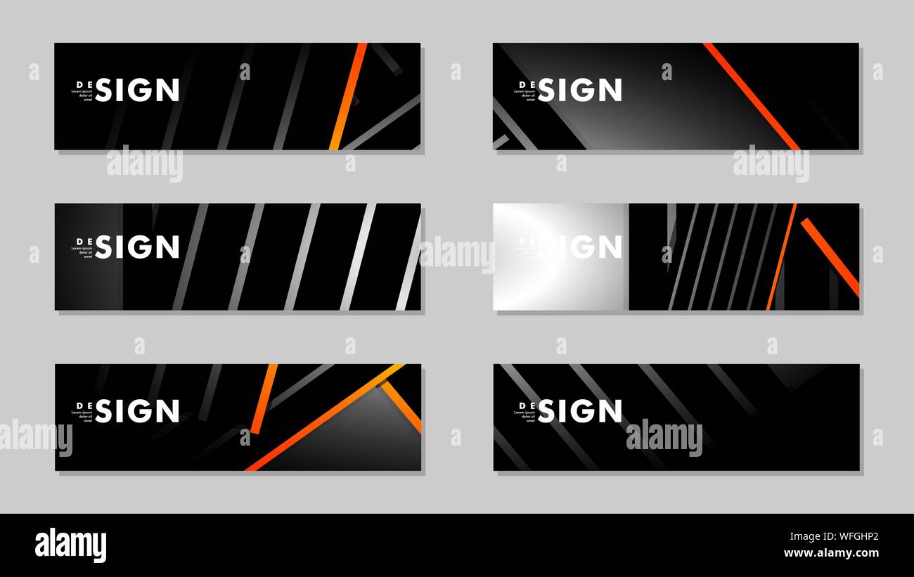 A set of modern vector banners with a line background Stock Vector ...