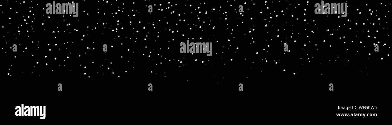 Christmas snowfall overlay. Falling snow banner. Edging of winter ...