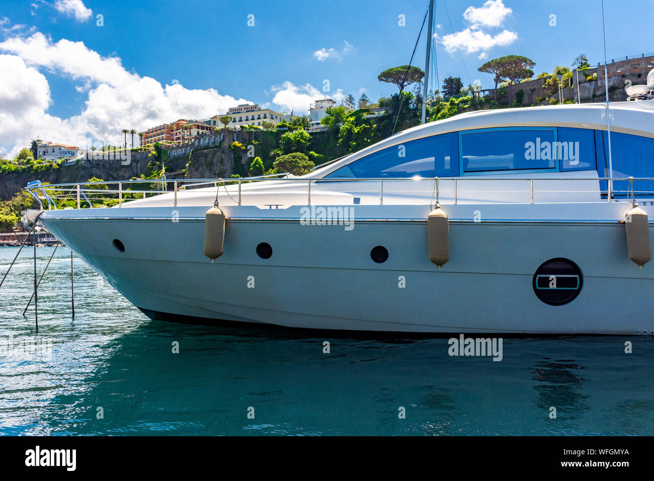 View of a moored boat Stock Photo - Alamy