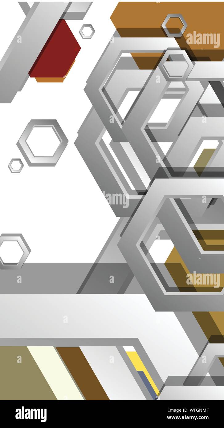 Abstract geometric background with hexagon, middle ages color ...