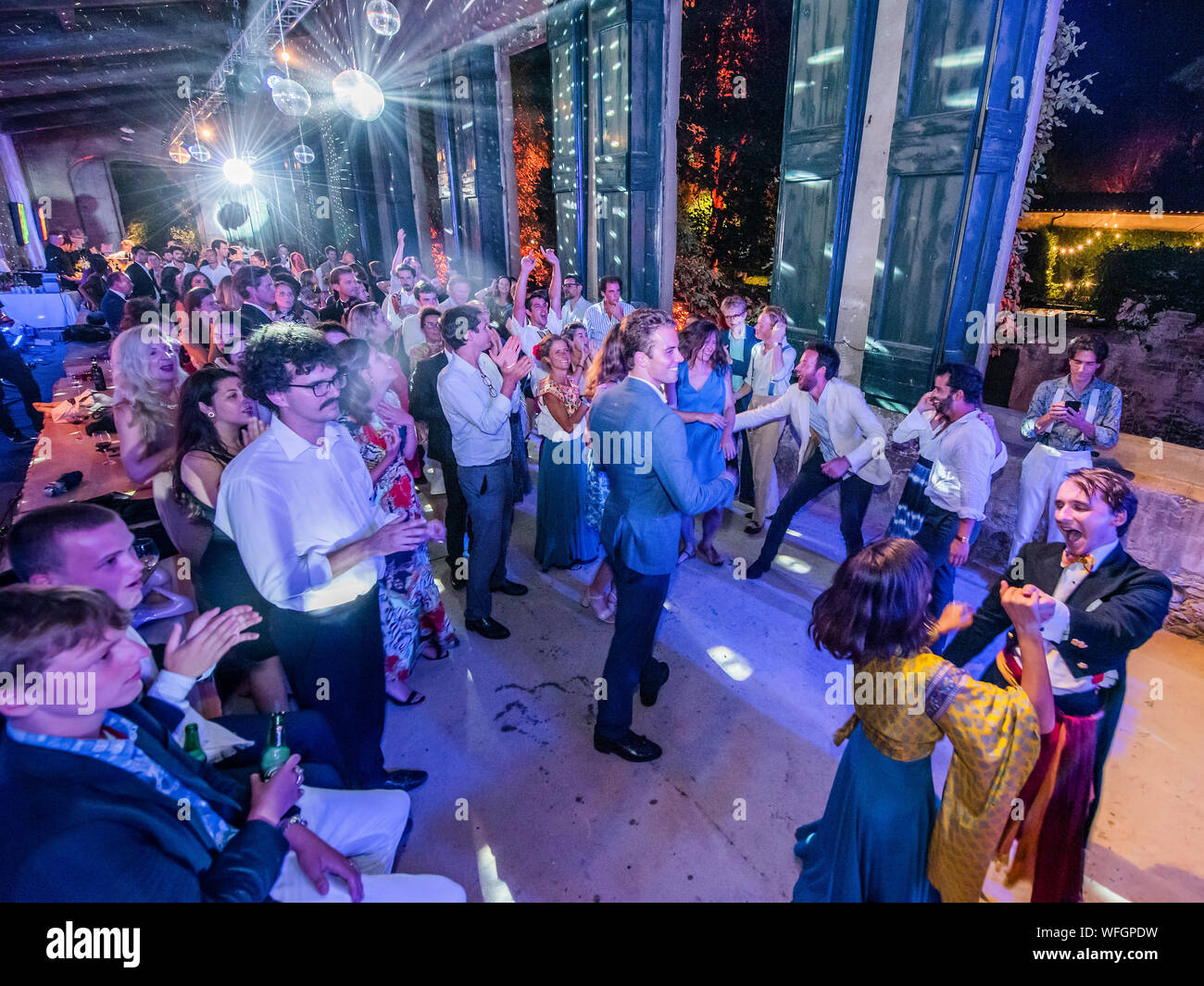 Palazzo Corsini, Florence, Italy. 31st August 2019. Dancing afterwards ...