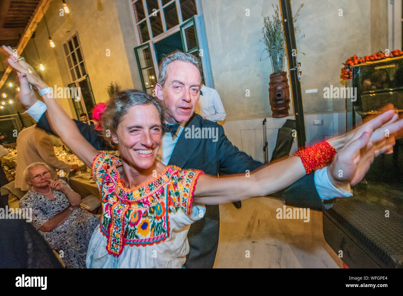 Palazzo Corsini, Florence, Italy. 31st August 2019. Dancing afterwards ...