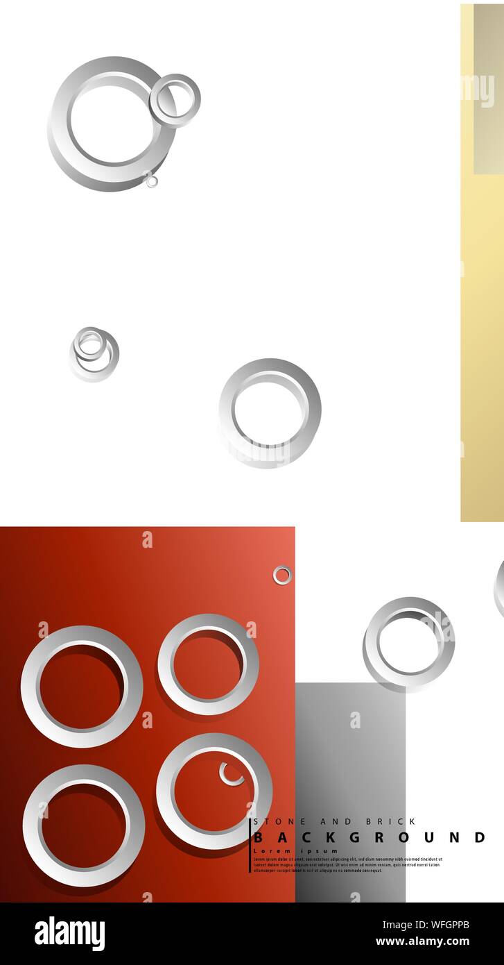 Ring abstract rectangular background with drop shadow. Vector ...