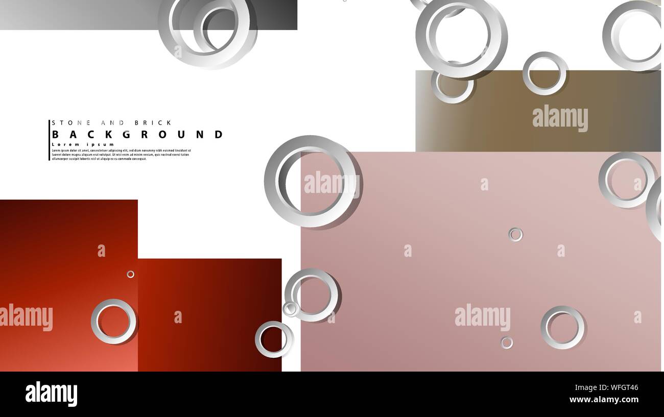 Ring abstract rectangular background with drop shadow. Vector ...