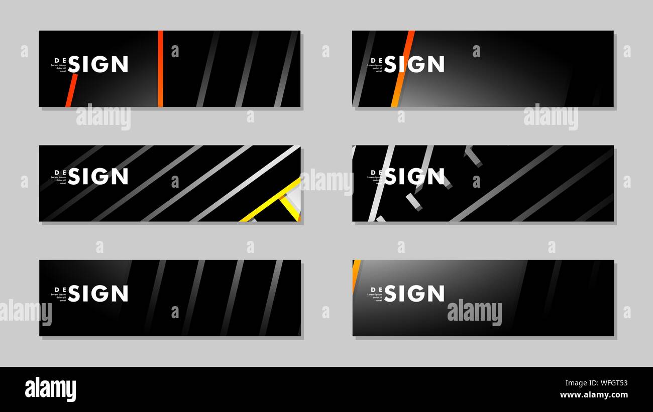 A set of modern vector banners with a line background Stock Vector ...
