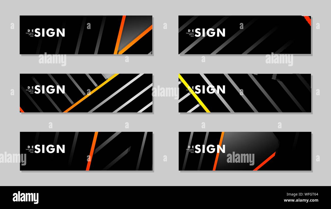 A set of modern vector banners with a line background Stock Vector ...