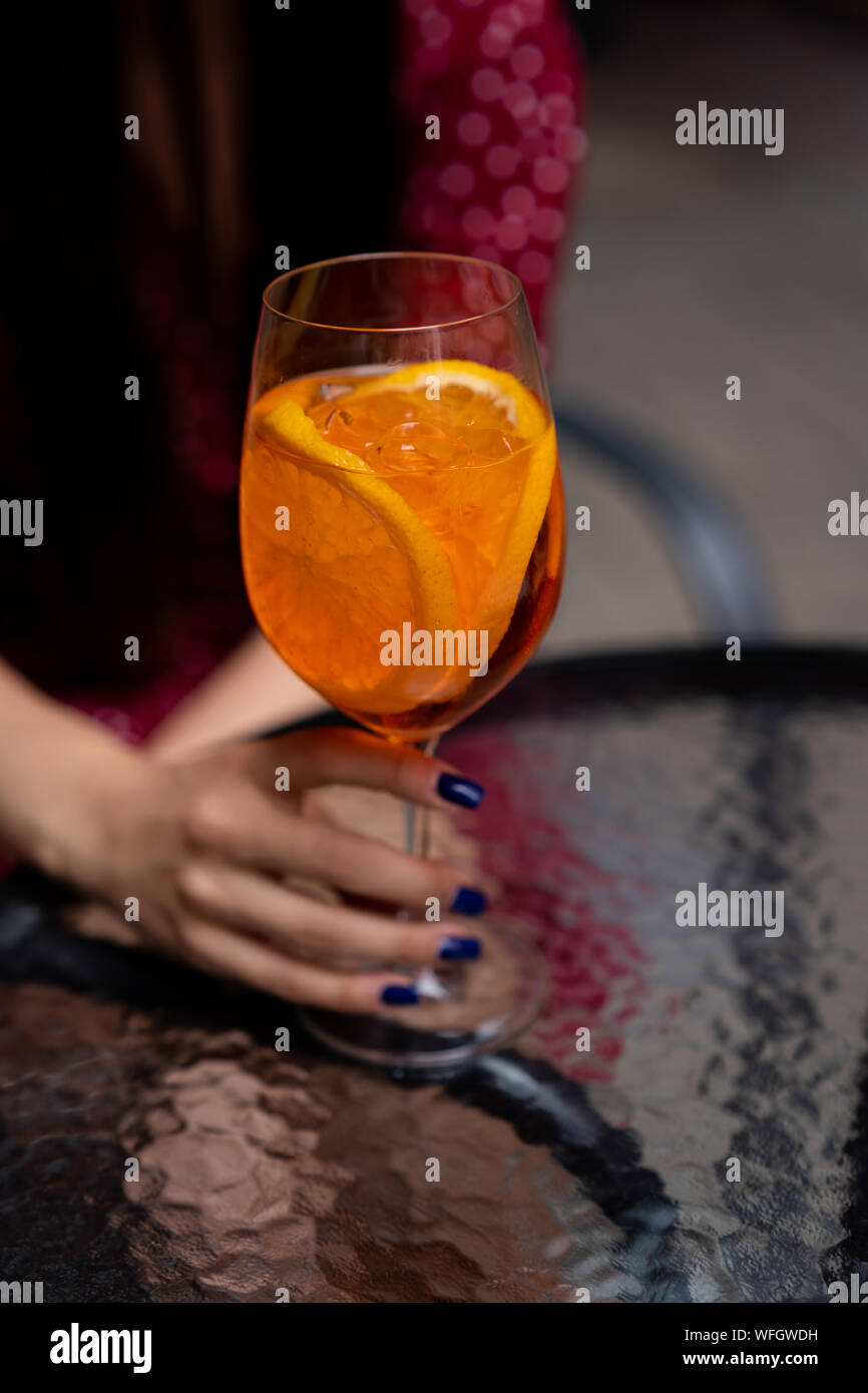 Aperol spritz woman hi-res stock photography and images - Alamy