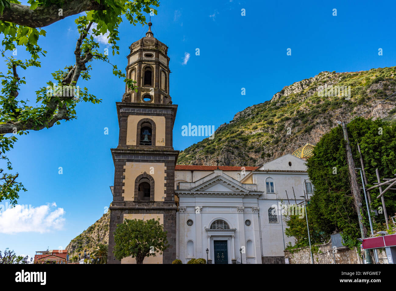 Italy, Vico Equenze, view of a church Stock Photo - Alamy