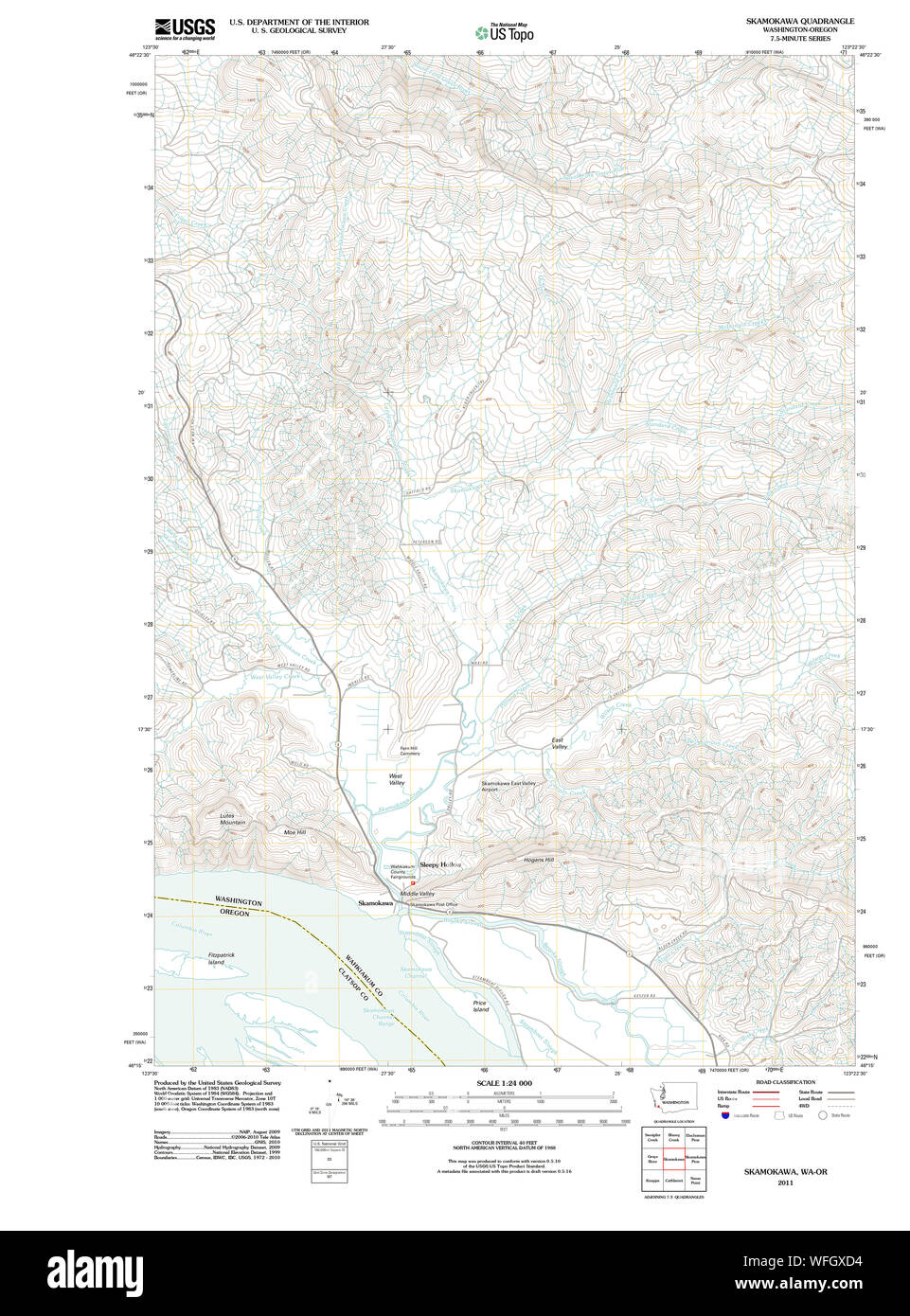 Map of skamokawa hi-res stock photography and images - Alamy
