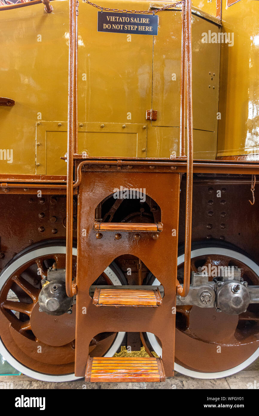 Old restored electric locomotive, details Stock Photo - Alamy