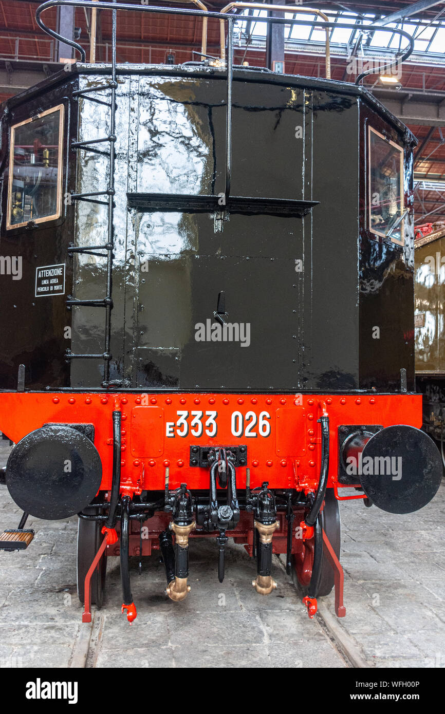 Details of restored antique steam locomotive Stock Photo - Alamy