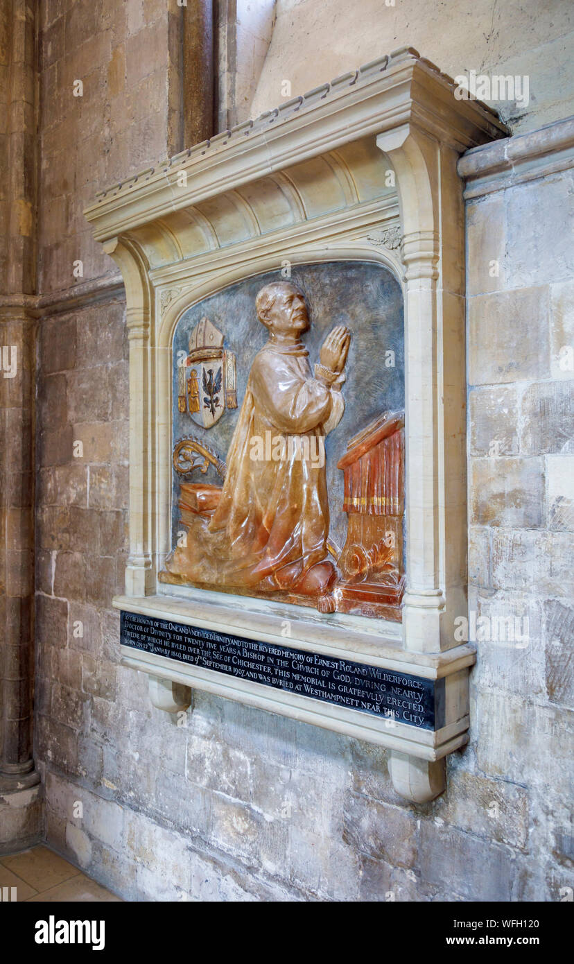 Memorial to Lord Bishop Ernest Roland Wilberforce in Chichester ...