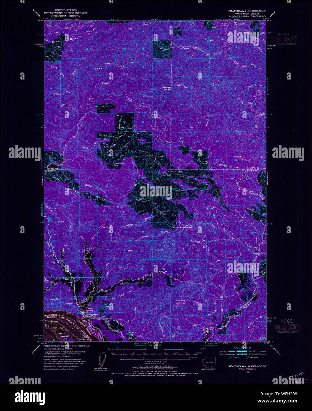 Map of skamokawa hi-res stock photography and images - Alamy